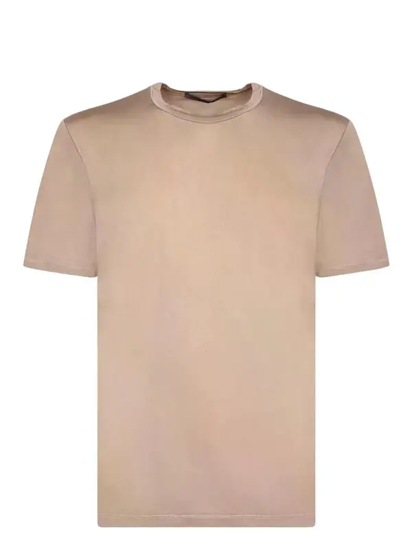 DANIELE FIESOLI Crew-neck Short-sleeve T-shirt - Brown