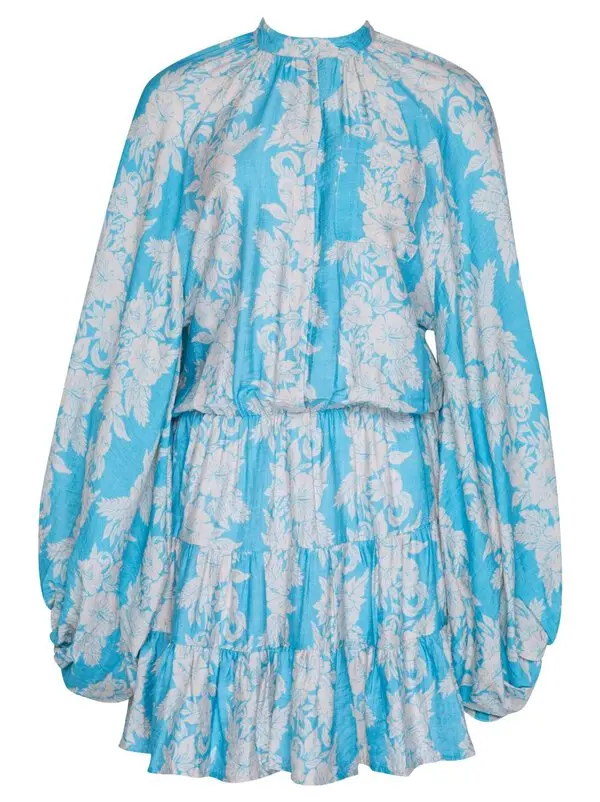 STATE OF GEORGIA Nirvana Mini Flare Dress - Blue
