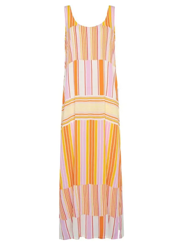 STATE OF GEORGIA The Pamela Dress Soleil Stripe - Orange