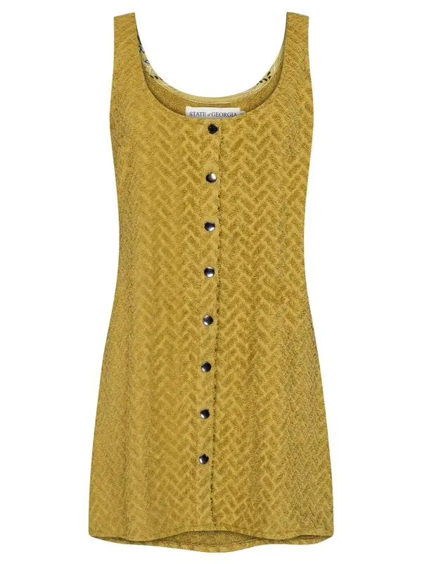 STATE OF GEORGIA Herringbone Terry Singlet Dress - Green
