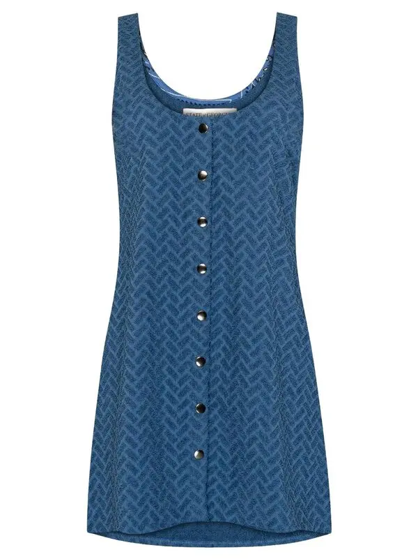 STATE OF GEORGIA Terringbone Singlet Dress - Blue