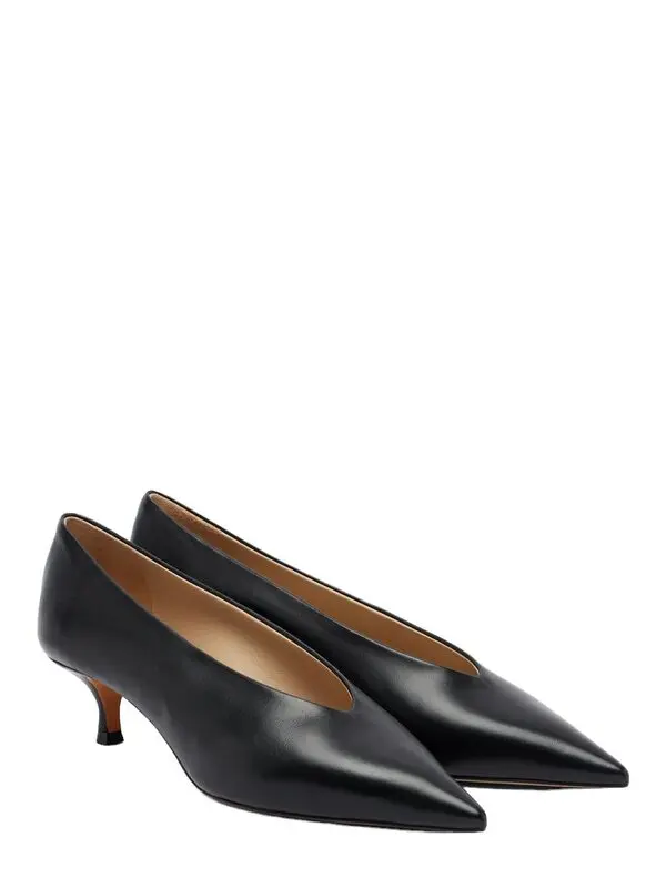 Le Monde Beryl Babouche Leather Pumps - Black