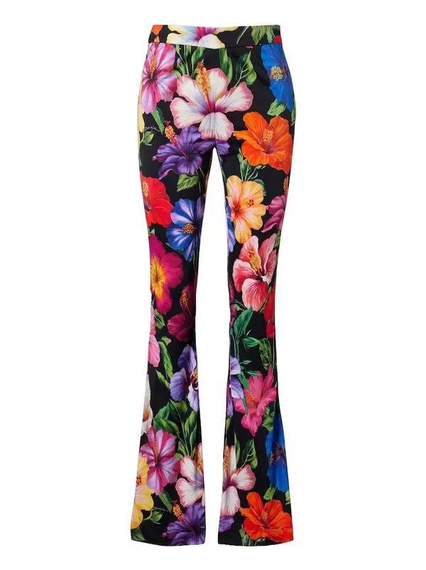 Dolce & Gabbana Floral Print Flare Pants - Multicoloured