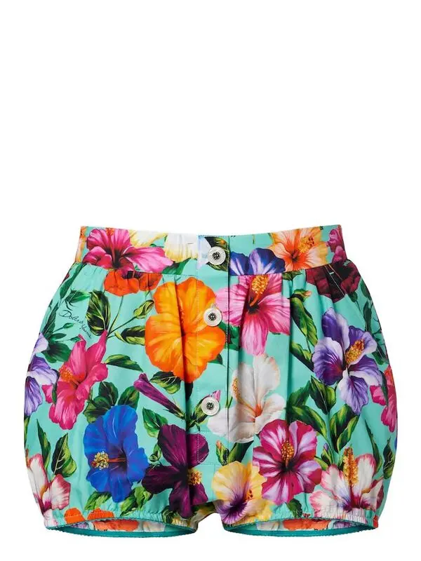 Dolce & Gabbana Floral Rose Cotton Shorts - Multicoloured