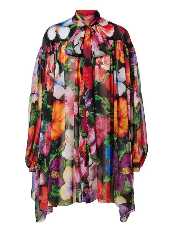 Dolce & Gabbana Floral Silk Chiffon Blouse - Multicoloured