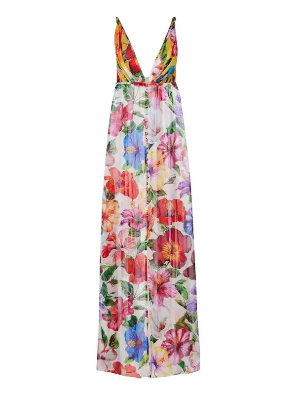 Dolce & Gabbana Silk Chiffon Floral Blouse - Multicoloured