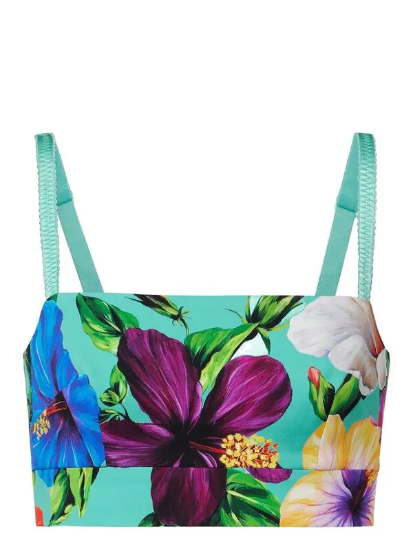 Dolce & Gabbana Floral Silk-blend Crop Top - Multicoloured