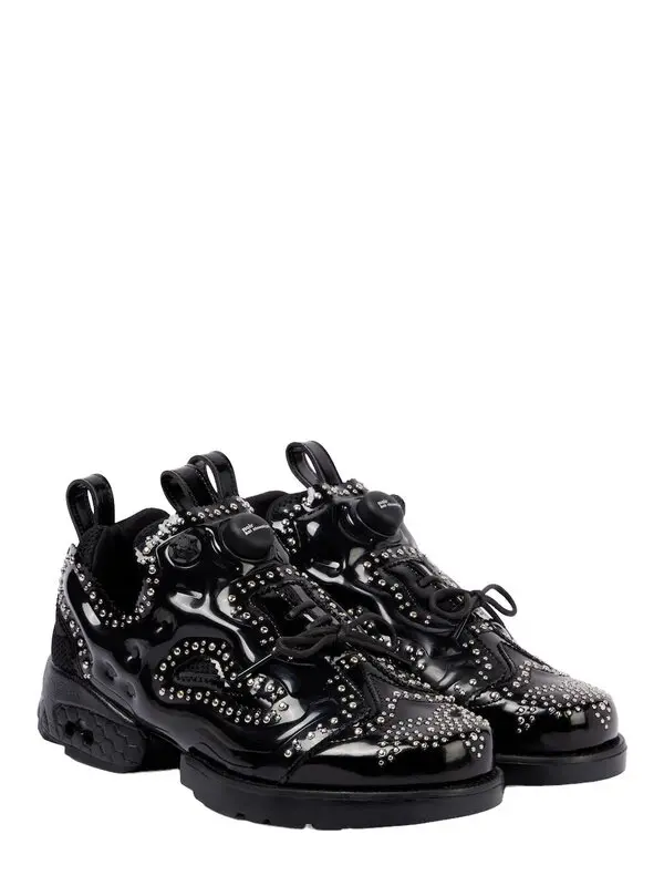 Noir Kei Ninomiya Studded Brogue Sneakers - Black