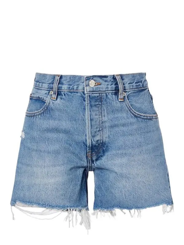 FRAME Long Denim Shorts - Blue