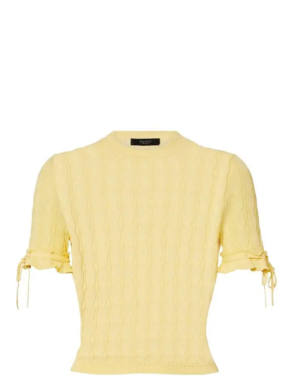Gucci Cable-knit Sweater - Yellow