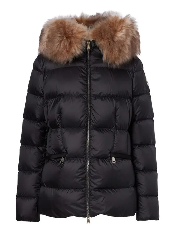 Moncler Boed Shearling-trimmed Down Jacket - Black