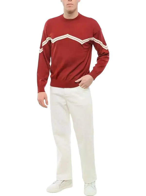 Giorgio Armani Embroidered Jumper - Red
