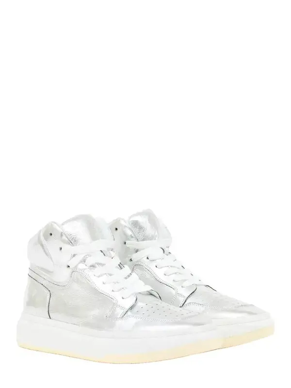 MAISON MARGIELA Lace-up High-top Sneakers - Silver