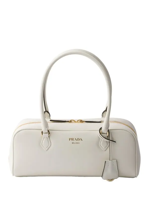 Prada Medium Leather Top-handle Bag - White