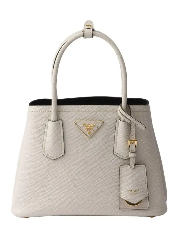 Prada Double Small Saffiano Leather Bag - Neutral