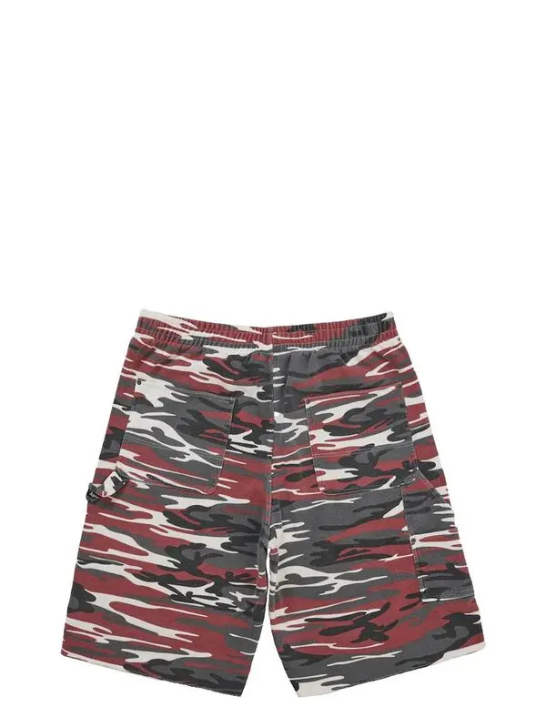 Supreme Double Knee Painter Sweatshort - Red Tiger Camo