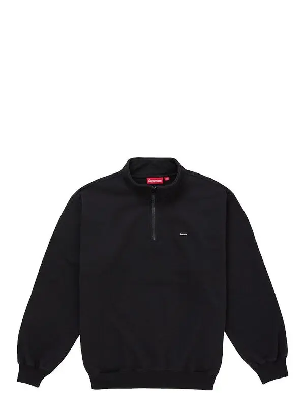 Supreme Small Box Half Zip Pullover - Black
