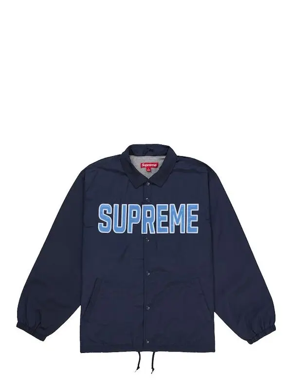 Supreme Spellout Coaches Jacket Navy - Navy Blue
