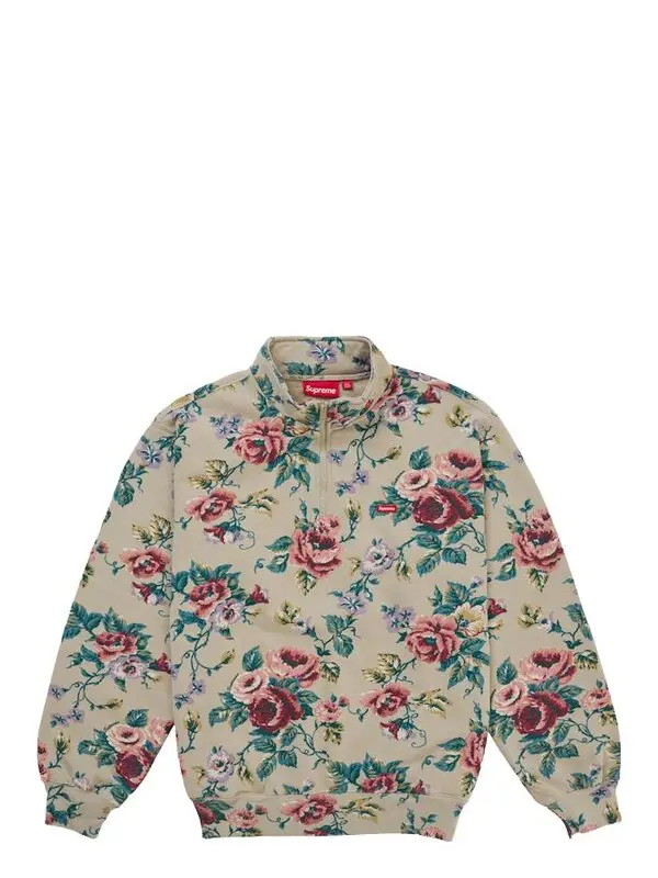 Supreme Small Box Half Zip Pullover - Floral