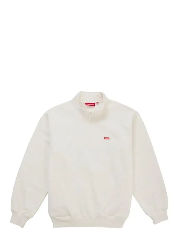 Supreme Small Box Half Zip Pullover - White