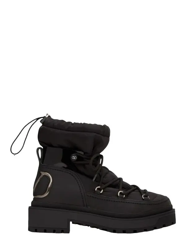 Valentino Garavani V Logo Trekkgirl Ankle Boots - Black
