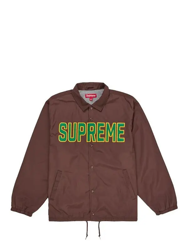 Supreme Spellout Coaches Jacket - Brown