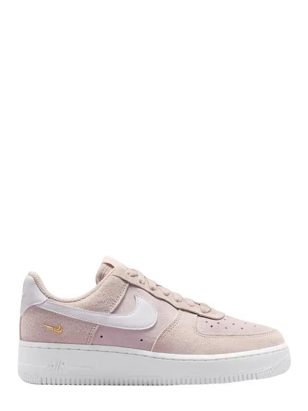Nike Force 1 Low '07 Se Gold Mini Swoosh Sneakers - Silt Red/pink Foam/metallic Gold