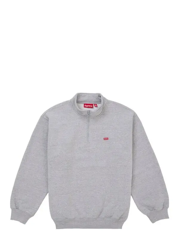 Supreme Small Box Half Zip Pullover - Heather Grey