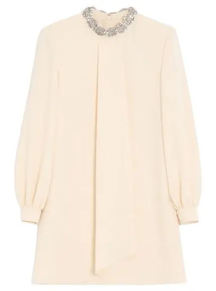 Valentino Garavani Cady Couture Embroidered Dress - Coral/silver