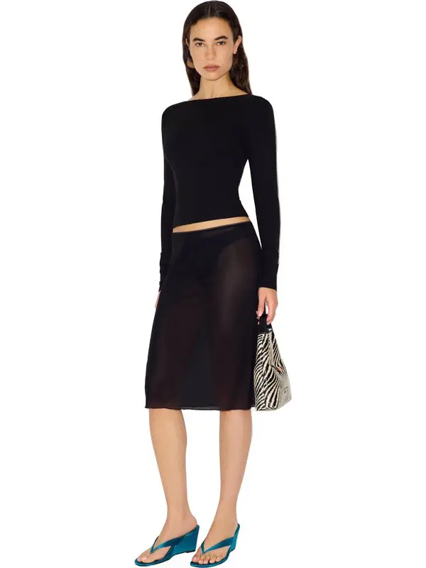 REFORMATION Dorit Knit Top - Black
