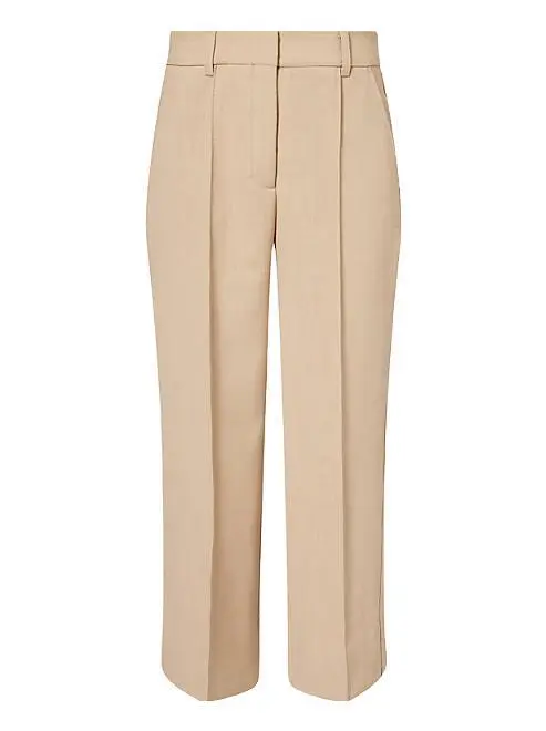 ME+EM Tailored Cropped-leg Woven Trousers - Sand