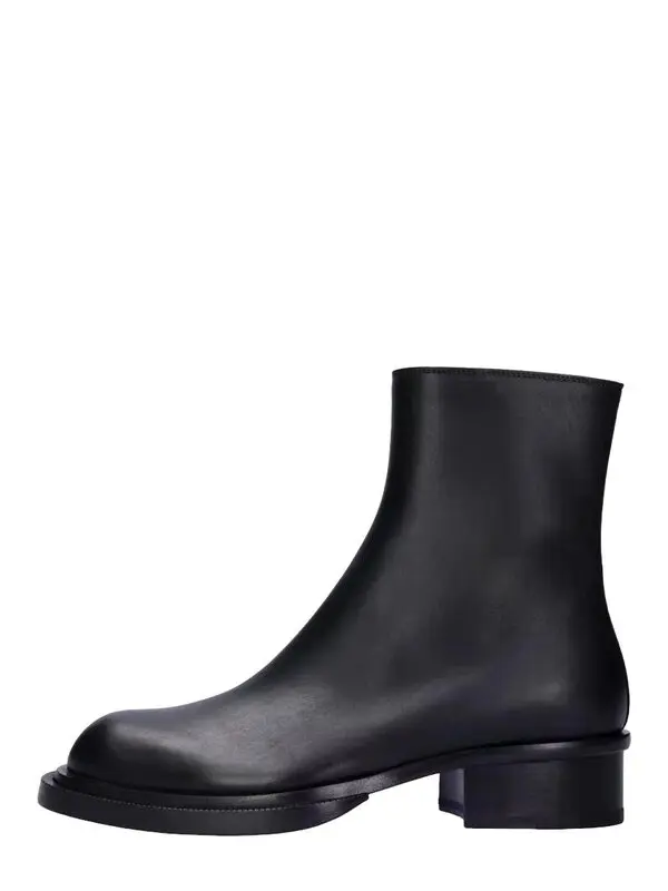 Alexander McQueen Leather Ankle Boots - Black
