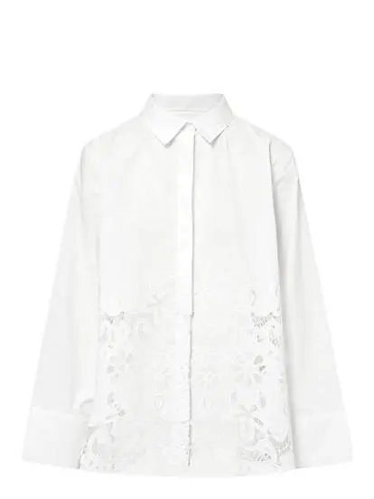 Stylein Juretto Embroidered Cotton-blend Shirt - White