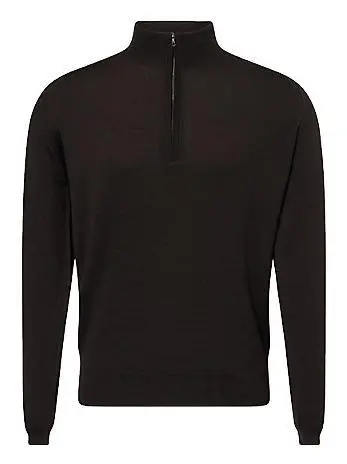 John Smedley Tapton Half-zip Long-sleeve Wool Jumper - Faulkner Brown