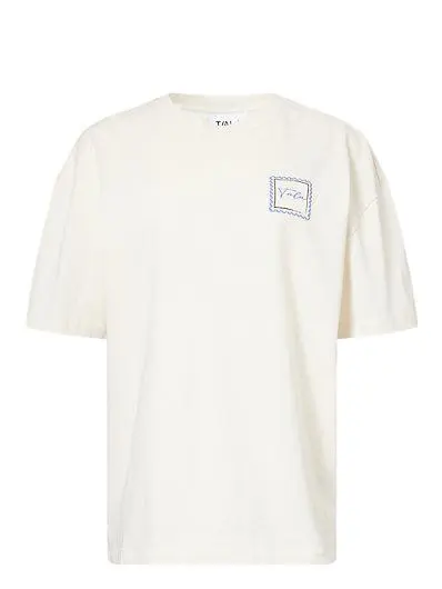 TALA Graphic Print Cotton T-shirt - Ivory