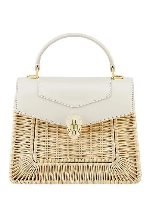 BVLGARI Serpenti Forever Top-handle Bag - White