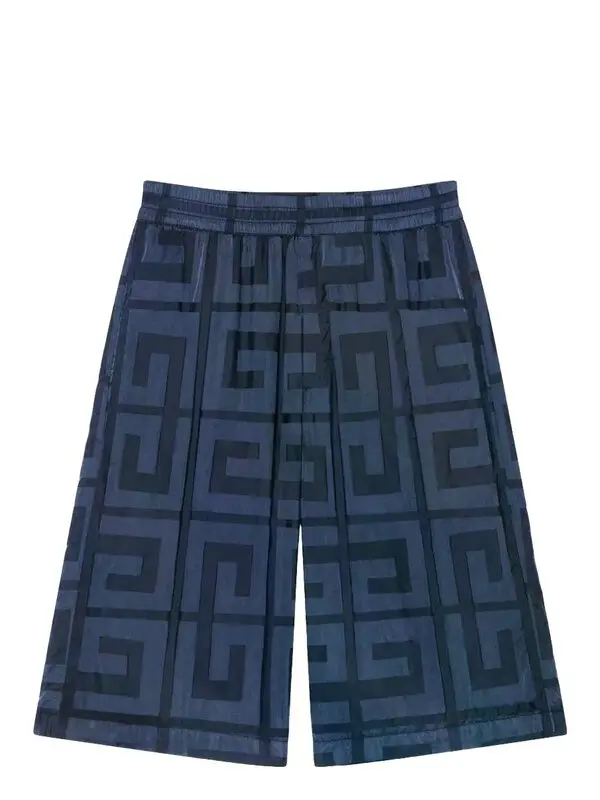 Givenchy 4g Monogram Elasticated Track Shorts - Blue