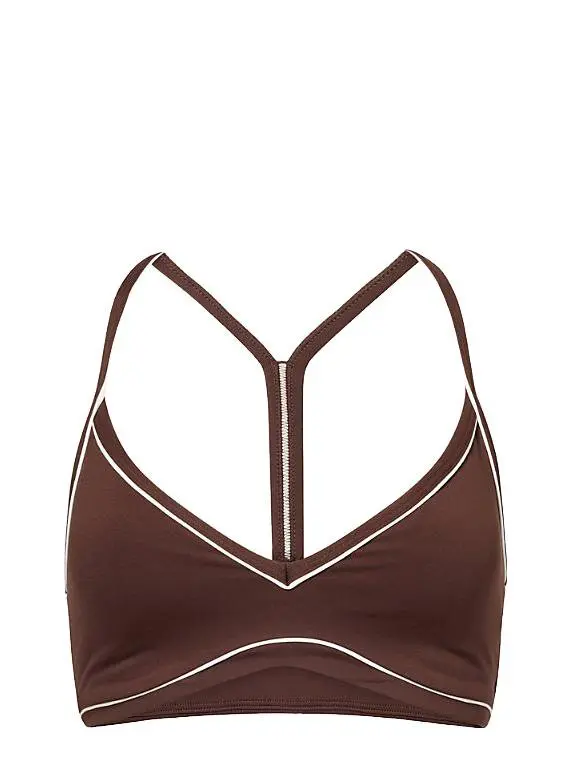 TALA Dayflex Contrast Sweetheart Sports Bra - Chestnut Brown