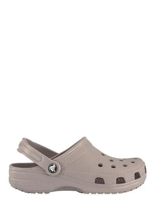 CROCS Classic Rubber Clogs With Perforated Design And Slingback Strap - Taupe