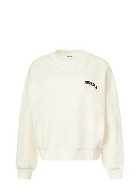 ADANOLA Varsity Cotton-blend Oversized Sweatshirt - Mw/cb