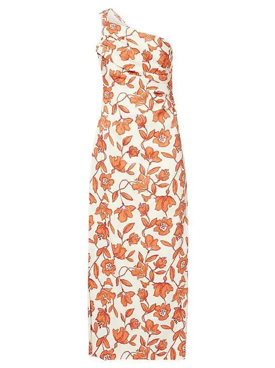 SIR. Chloe One-shoulder Linen-blend Maxi Dress - Tuileries