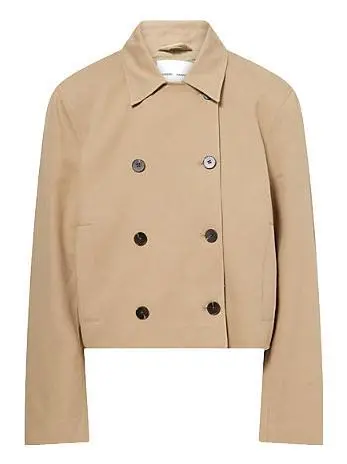 SAMSOE SAMSOE Samsøe Samsøe Cropped Cotton Trench Jacket - Lead Gray
