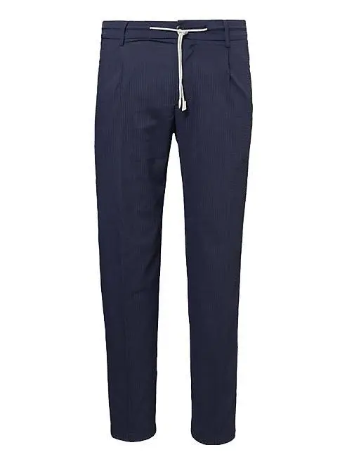 Eleventy Slim-fit Jogger Trousers - Blue