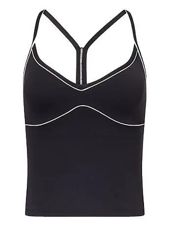 TALA Stretch-woven Sweetheart Vest - Shadow Black