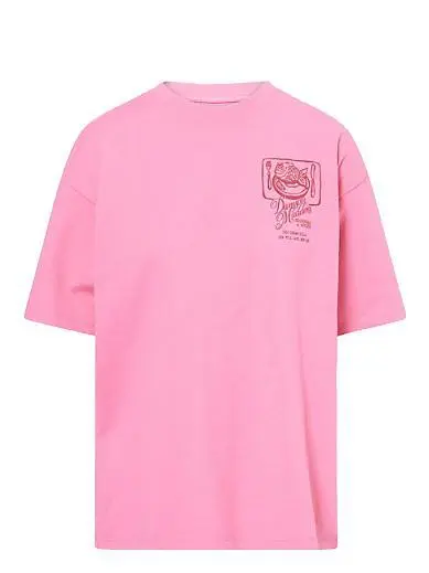 DAMSON MADDER Gill Graphic-print Cotton T-shirt - Pink