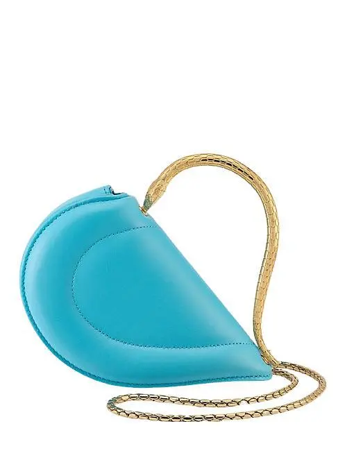 BVLGARI Serpenti Cuoricino Mini Top-handle Bag - Light Blue