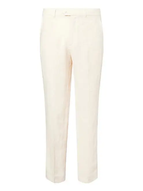 PERCIVAL Tailored Linen Trousers - Cream