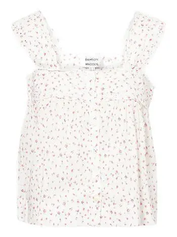 DAMSON MADDER Harrietta Floral Cotton Top - Pink Floral