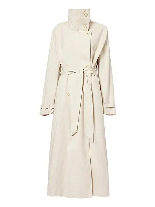 SAMSOE SAMSOE Samsøe Samsøe Sabianca Double-breasted Trench Coat - Natural Mel.