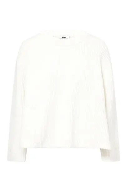 Stylein Abella Round-neck Cotton Jumper - White